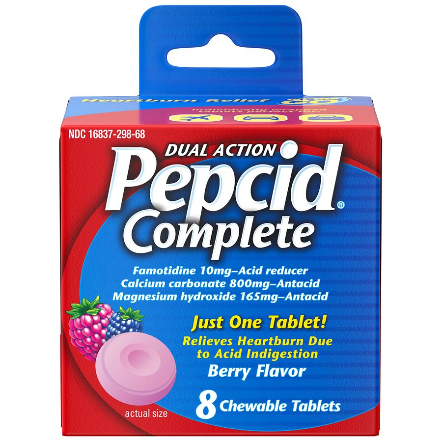 Pepcid Complete Acid Reducer + Antacid Chewables Berry | Walgreens