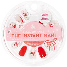 Olive & June Holiday Press On - Almond Mixed Bows Medium | Walgreens