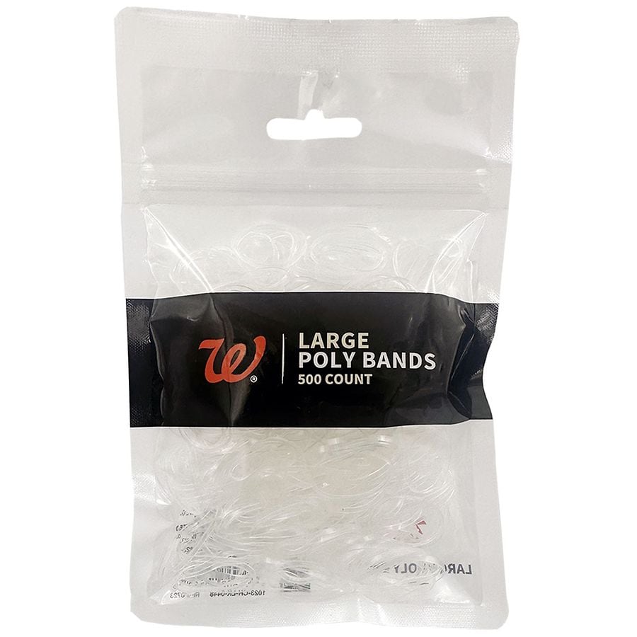 Walgreens Large Poly Bands, Clear | Walgreens