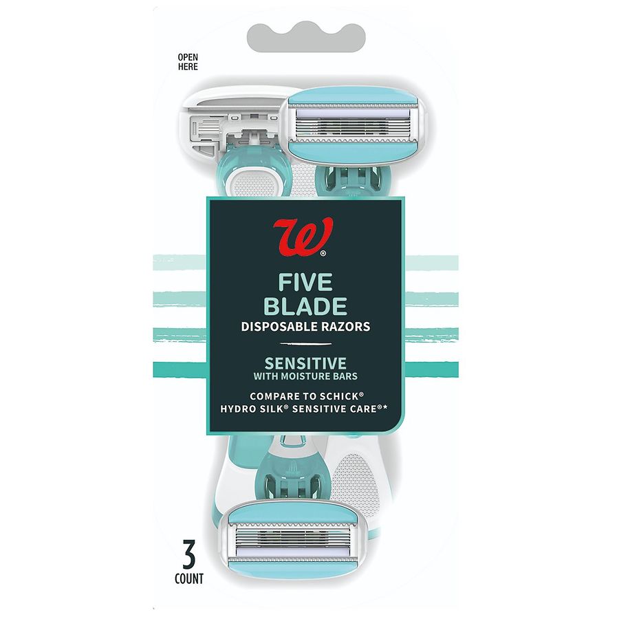 Walgreens Women's Sensitive Five Blade Disposable Razor | Walgreens