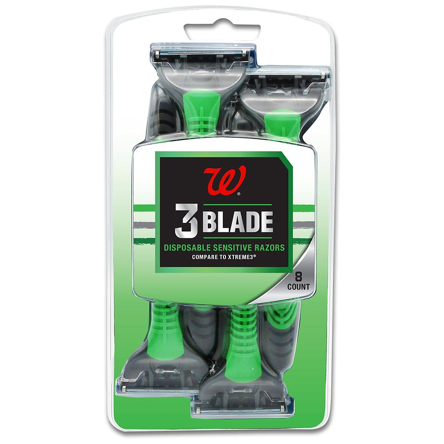 Walgreens Mens 3 Blade Disposable Sensitive Razors Walgreens