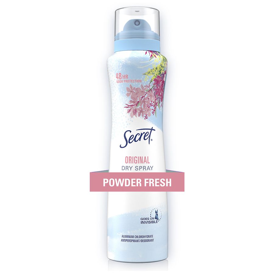 Secret Dry Spray Antiperspirant and Deodorant for Women Powder Fresh ...