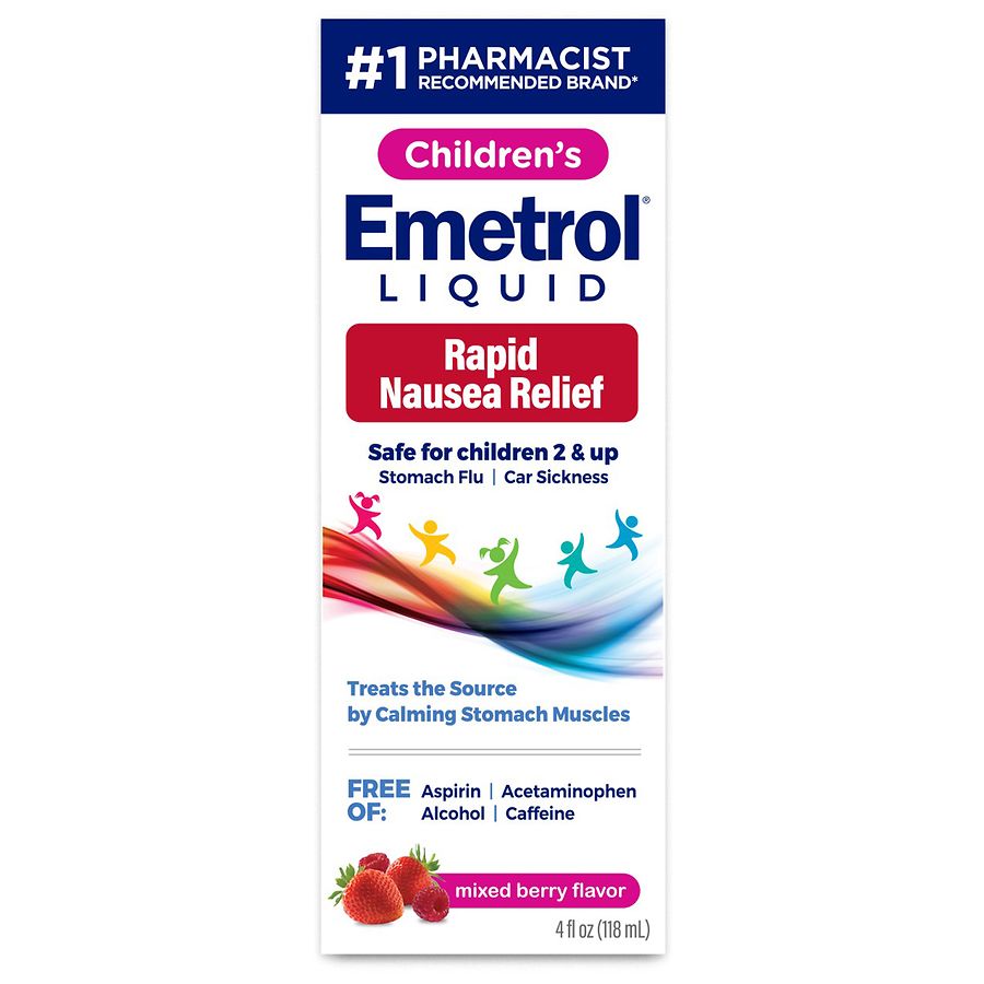 Emetrol Non-Drowsy Rapid Nausea Relief Liquid for Upset Stomach Mixed ...