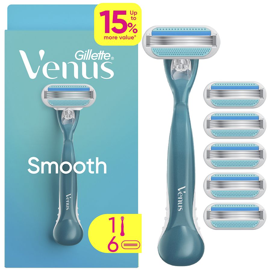 Gillette Venus Women's Razor with Reusable Razor Handle + Razor Blade ...