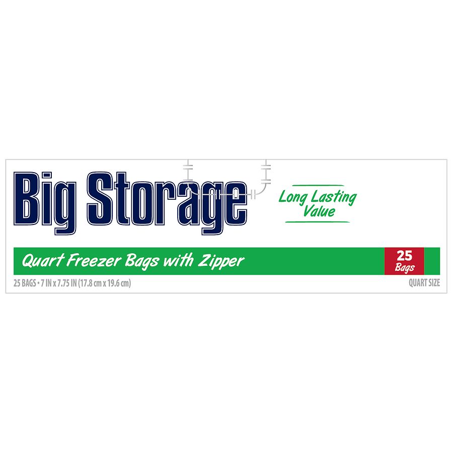 Big Brand Freezer Bags Quart | Walgreens
