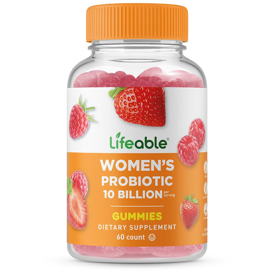 Lifeable Probiotic 10 Billion CFU Digestive Health Gummies Berry ...