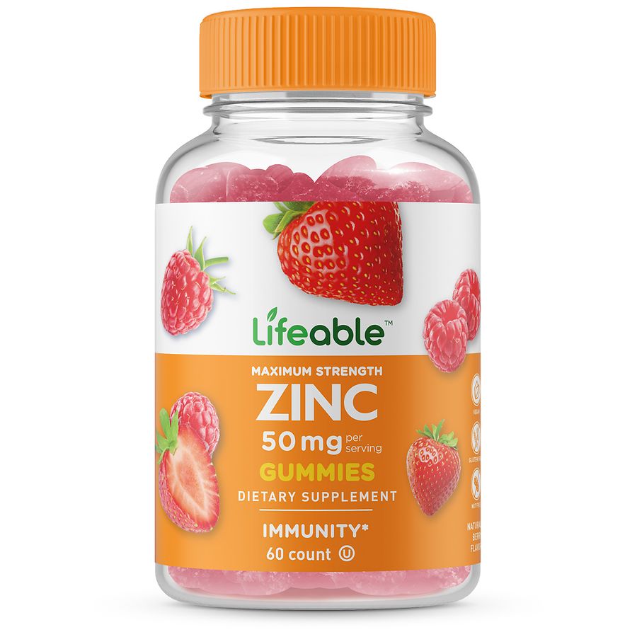 Lifeable Maximum Strength Zinc 50 mg - Immunity - Gummies Berry | Walgreens