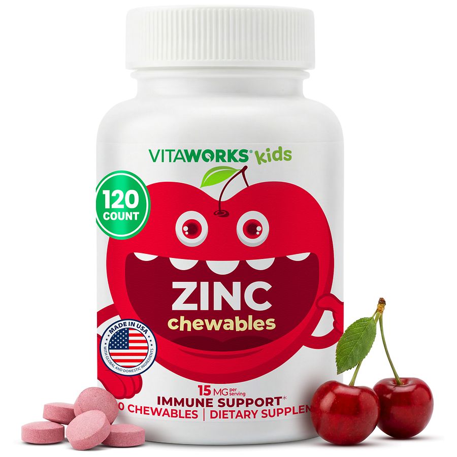 VitaWorks Zinc 15mg - Immune Support - Chewables Cherry | Walgreens