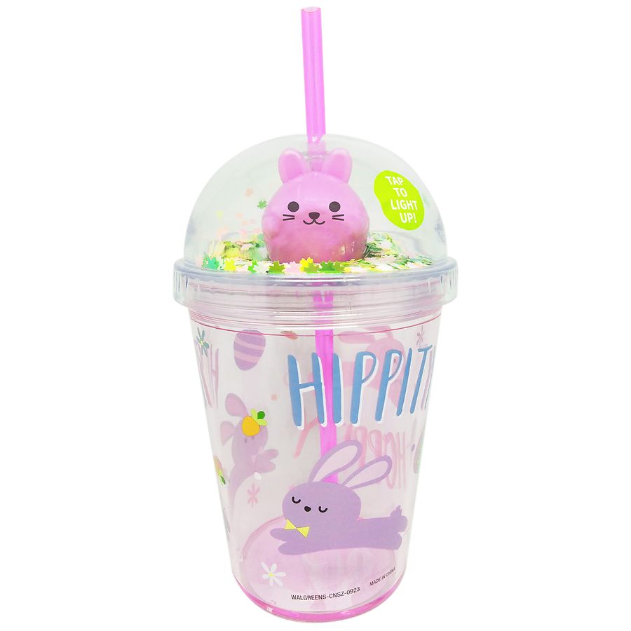 Happy Go Fluffy Bunny Light Up Dome Cup Pink | Walgreens