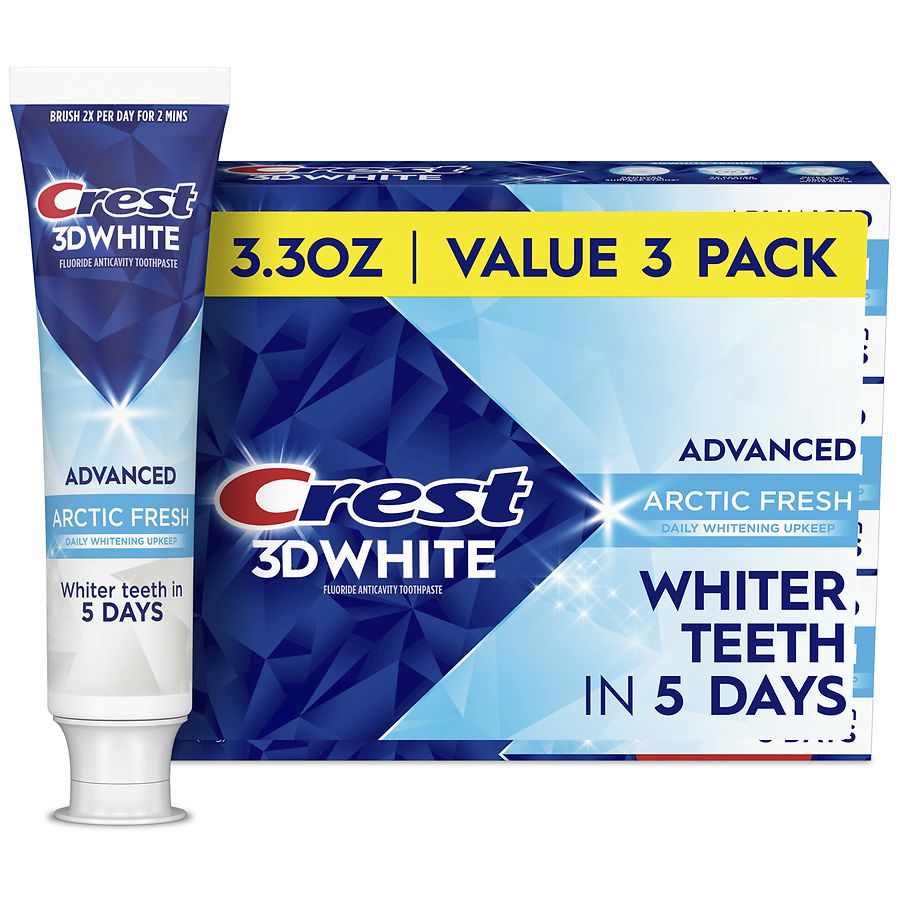 Crest 3D White Teeth Whitening Toothpaste Artic Fresh | Walgreens