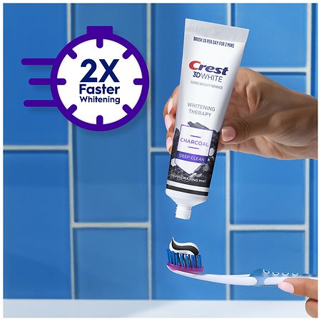 Crest 3D White Whitening Therapy Charcoal Deep Clean Toothpaste Invigorating Mint Walgreens