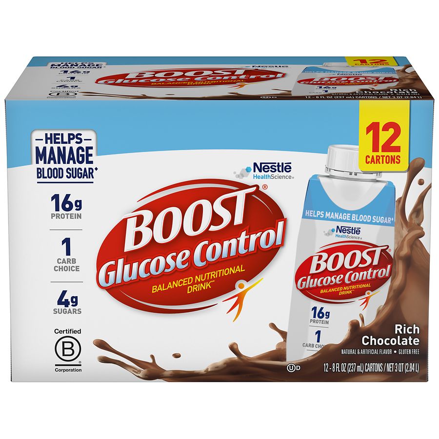 Boost Glucose Control Nutritional Drink Rich Chocolate | Walgreens