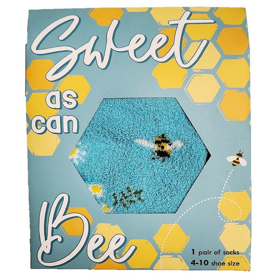 Modern Expressions Cozy Bee Printed Socks Blue, Blue | Walgreens
