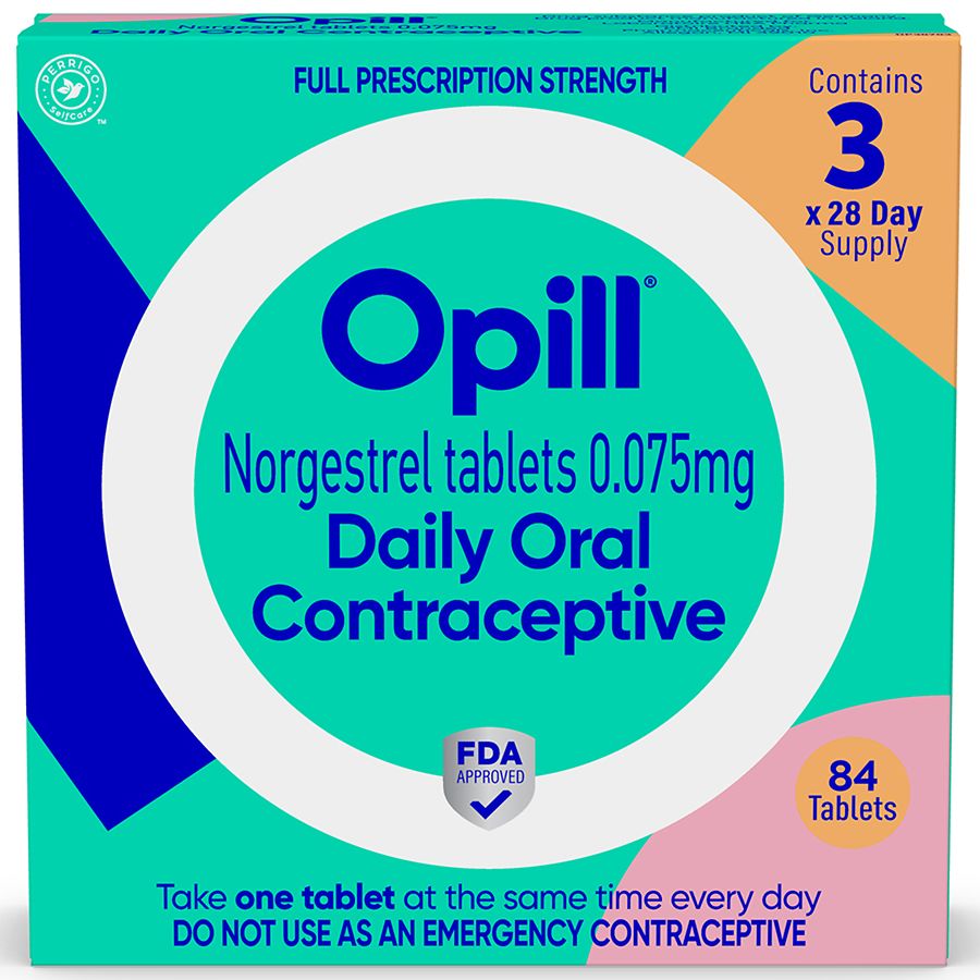 Opill Daily Birth Control Pill, Over-The-Counter Oral Contraceptive ...