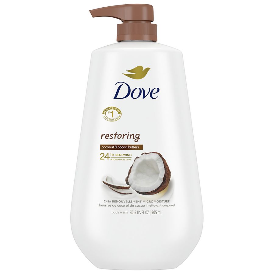 Dove Body Wash with Pump Restoring Coconut & Cocoa Butter | Walgreens