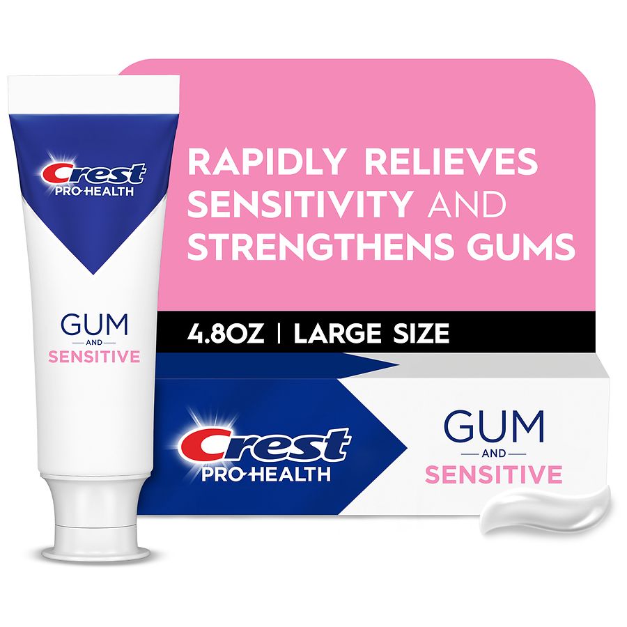 Crest Gum and Sensitive Toothpaste, Anticavity, Antibacterial Fluoride ...