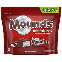 Mounds Miniatures Candy, Share Pack Coconut and Dark Chocolate | Walgreens
