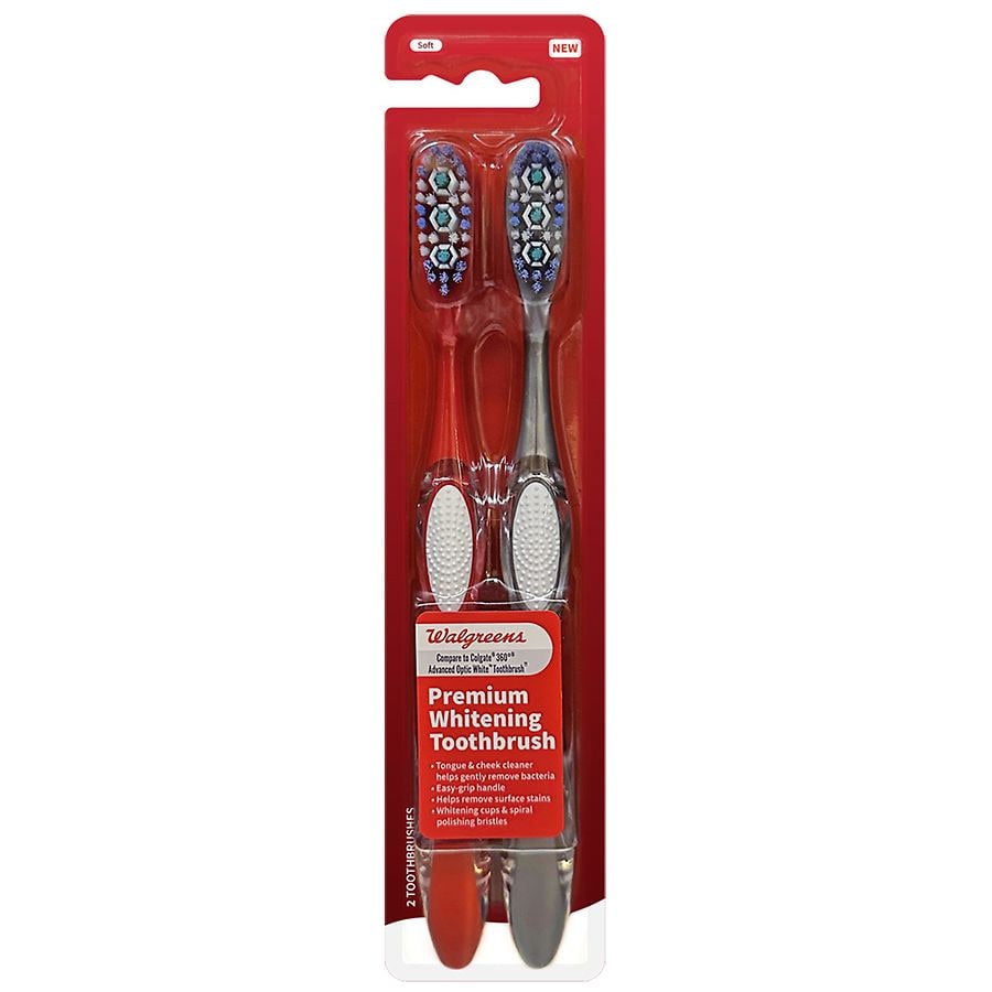 Walgreens Premium Whitening Toothbrush, Soft | Walgreens