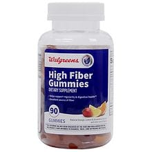 Walgreens High Fiber Gummies Natural Orange, Lemon & Strawberry | Walgreens