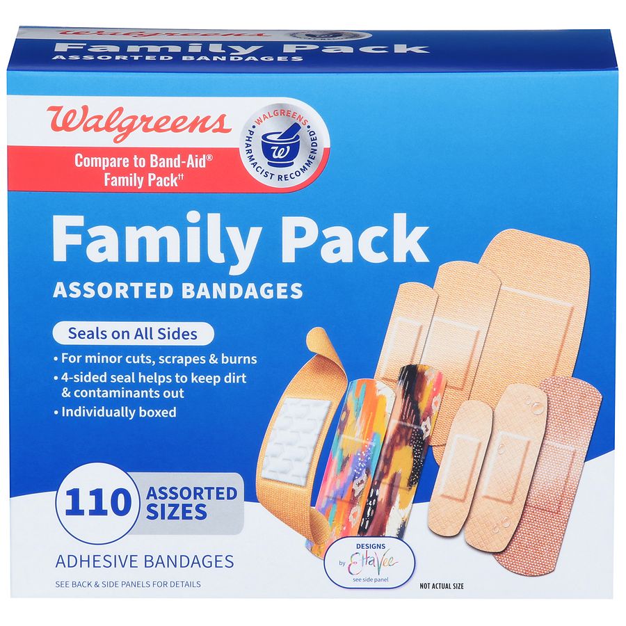 Walgreens Family Pack Assorted Bandages Assorted | Walgreens