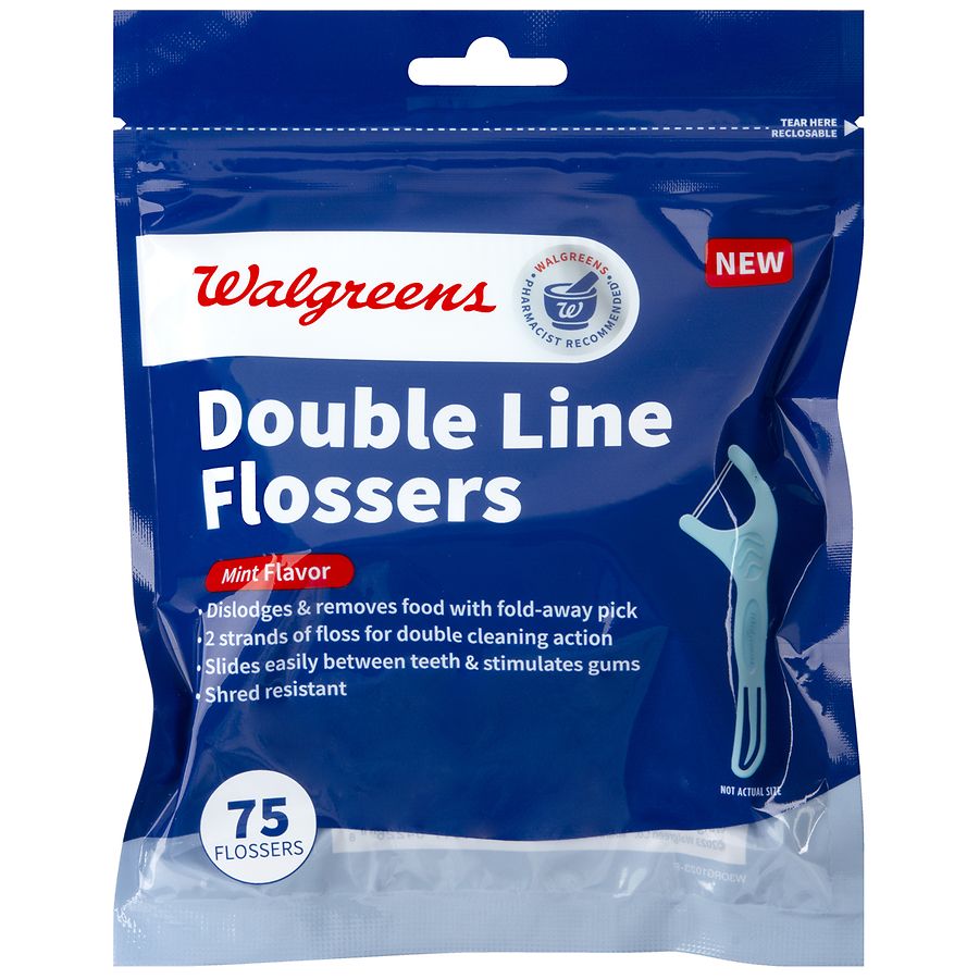 Walgreens Double Line Flosser Mint | Walgreens