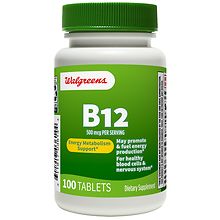 Walgreens B12 500mcg Tablets (100 days) | Walgreens