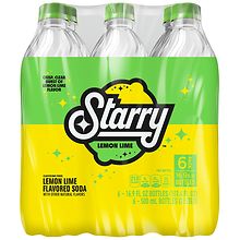 Starry Soda Lemon Lime, 6 Pack Bottle | Walgreens