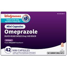 Walgreens Omeprazole Delayed Release Mini Capsules 20 mg, Acid Reducer ...