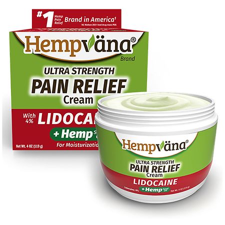 Hempvana Pain Relief Cream with Lidocaine +Hemp Seed Oil | Walgreens