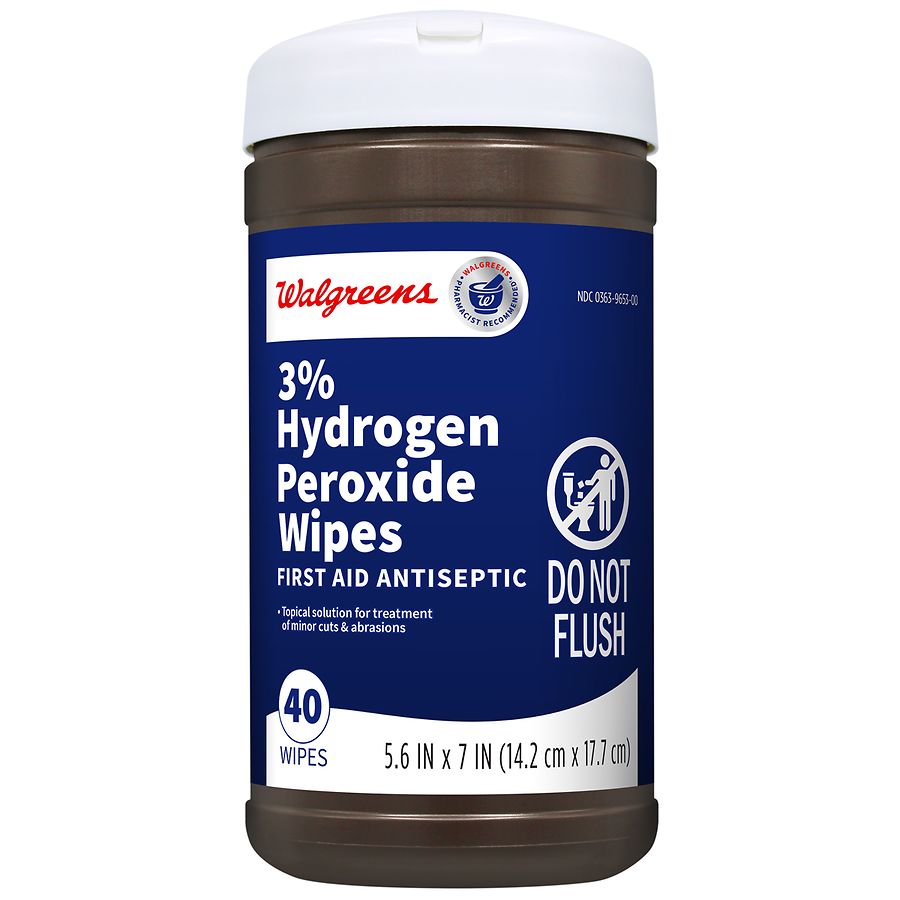 Walgreens 3% Hydrogen Peroxide Wipes | Walgreens