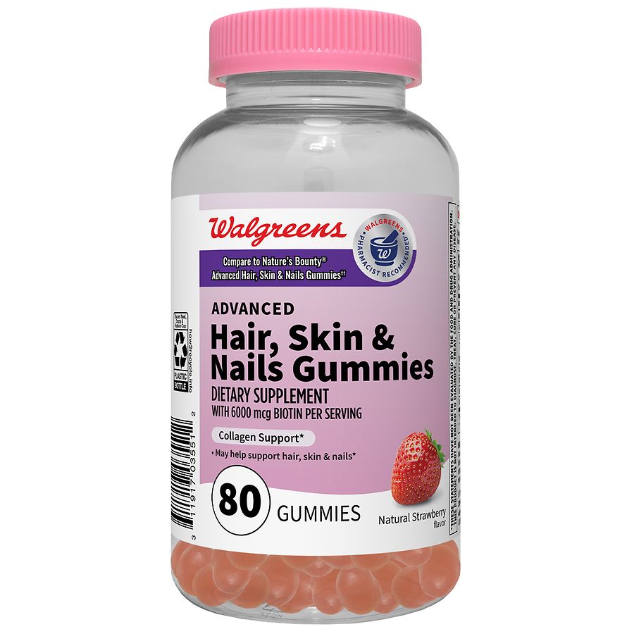 Walgreens Advanced Hair, Skin & Nail Gummies | Walgreens
