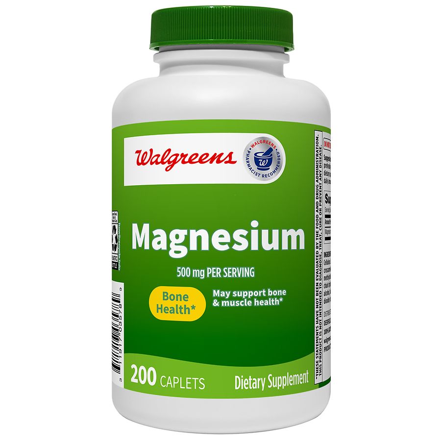 Walgreens Magnesium 500mg Caplets | Walgreens