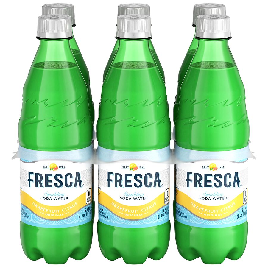 Fresca Sparkling Soda Water Grapefruit Citrus, 6 Pack Bottle | Walgreens