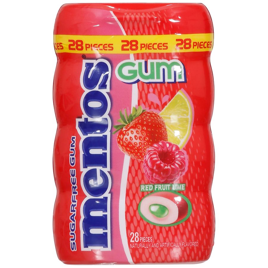 Mentos Sugar Free Gum Red Fruit Lime | Walgreens