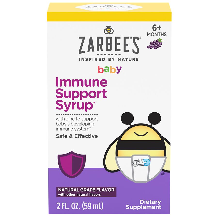 Zarbee's Baby Immune Support Syrup Natural Grape | Walgreens