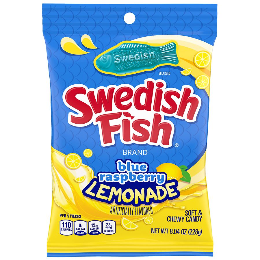 Swedish Fish Chewy Candy Blue Raspberry Lemonade | Walgreens