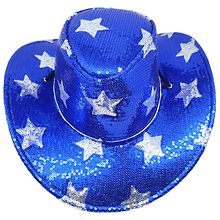 Stars & Stripes Cowboy Hat Blue and Silver | Walgreens