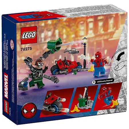Lego Super Heroes Motorcycle Chase Spider Man vs. Doc Ock 77 Piece Building Set Multicolor