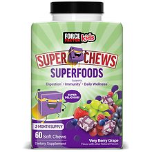 Force Factor Kids Super Chews Superfoods Very Berry Grape | Walgreens