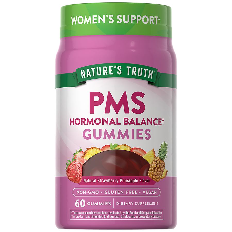 Nature's Truth PMS Hormonal Balance Gummies Natural Strawberry ...