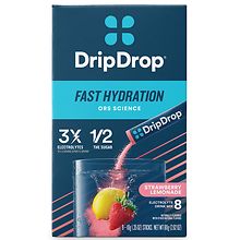 DripDrop Electrolyte Powder Strawberry Lemonade | Walgreens
