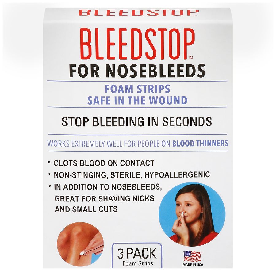 BleedStop Nosebleeds Foam Strips | Walgreens