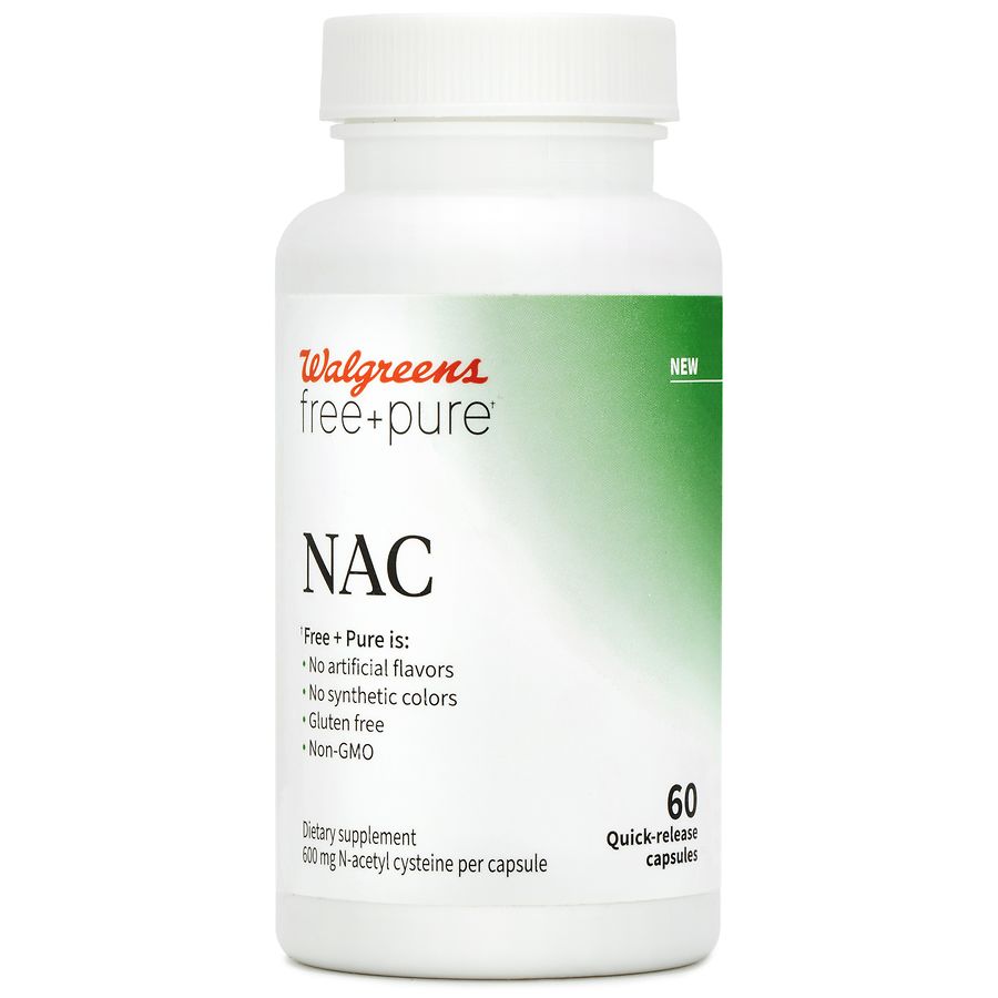 Walgreens Free & Pure N-Acetyl Capsules (60 days) | Walgreens