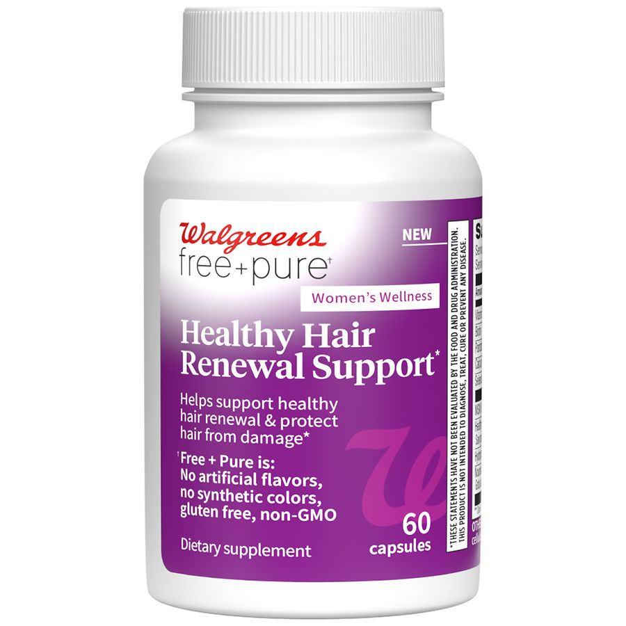 Walgreens Free & Pure Healthy Hair Renewal Support (30 days) | Walgreens