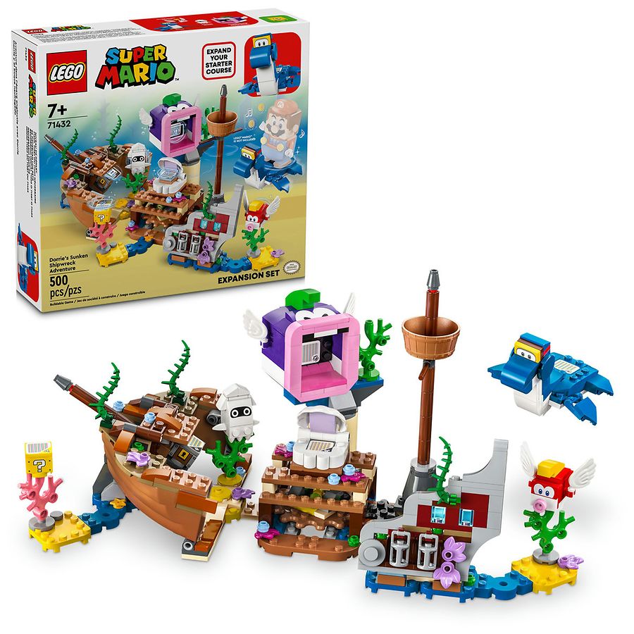 Lego Super Mario Dorrie's Sunken Shipwreck Adventure Expansion Set ...
