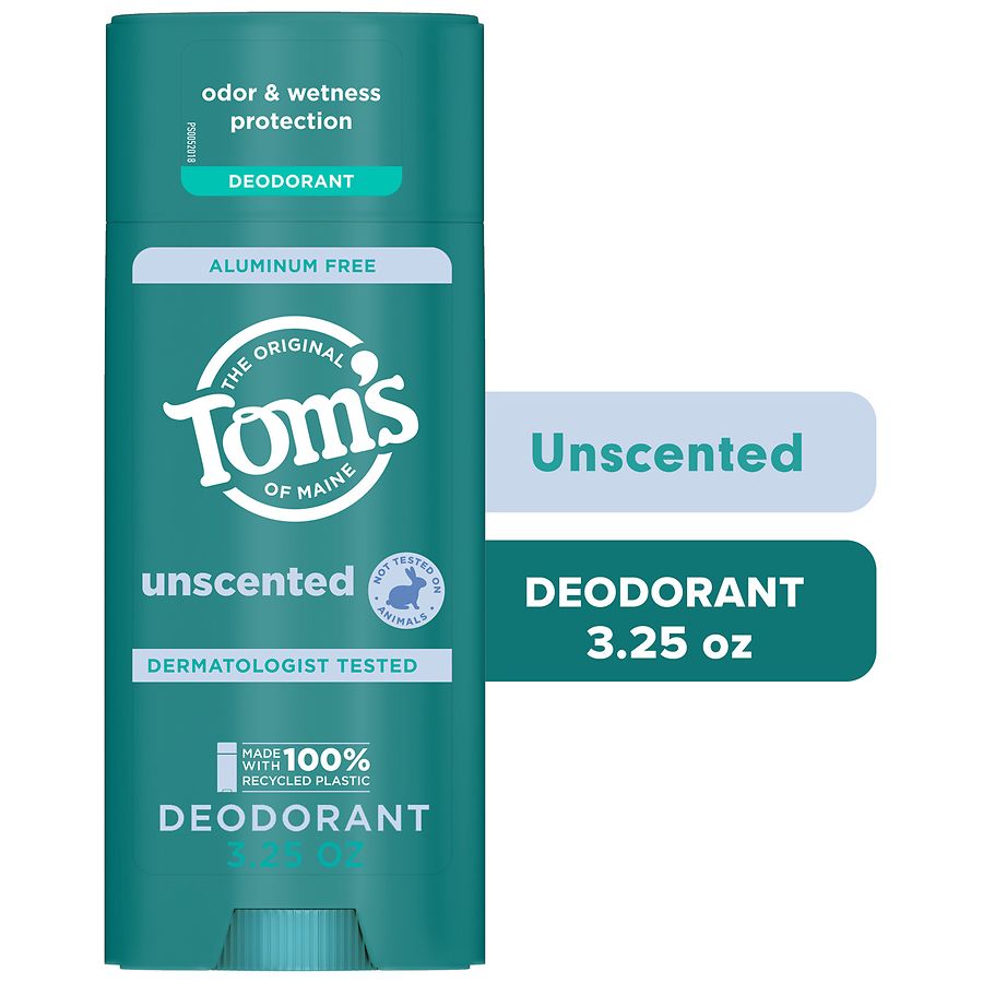 Tom's of Maine Natural Deodorant for Women and Men Aluminum Free ...
