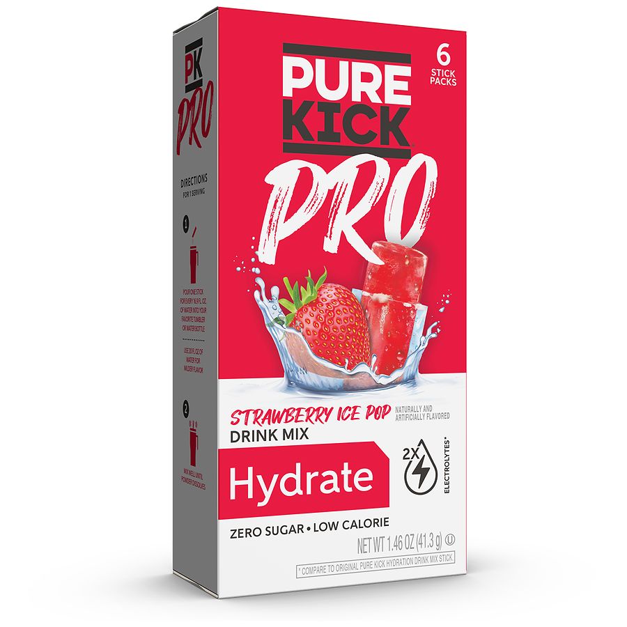 Pure Kick Pro Hydration Drink Mix Strawberry | Walgreens