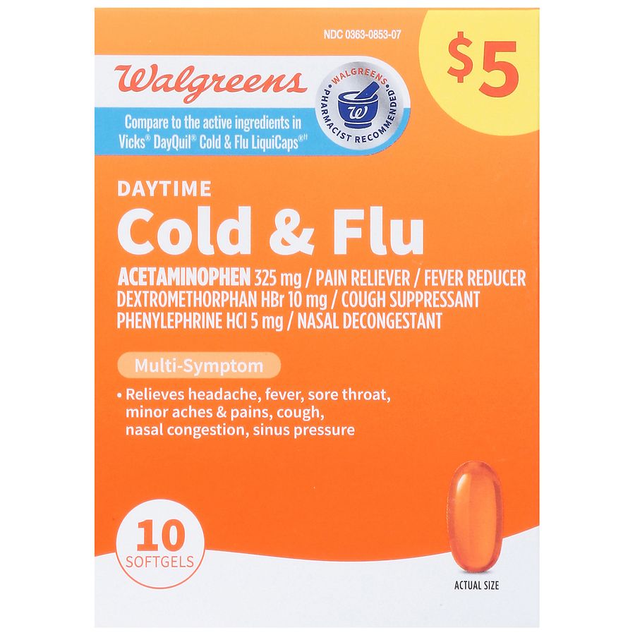 Walgreens Daytime Cold & Flu Softgels | Walgreens