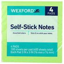 Wexford Sticky Notes 3x3x1.5 in | Walgreens