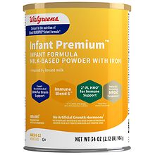 Walgreens Infant Premium Baby Formula Milk-Based Powder with Iron ...